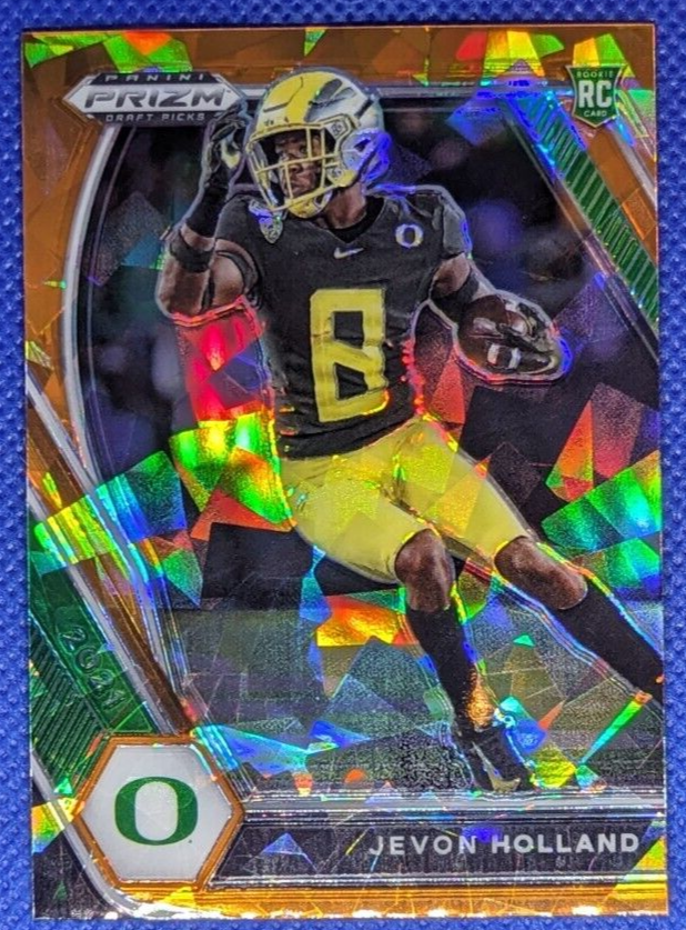 2021 Panini Prizm Draft Picks JEVON HOLLAND RC #149 Orange Ice Dolphins ...