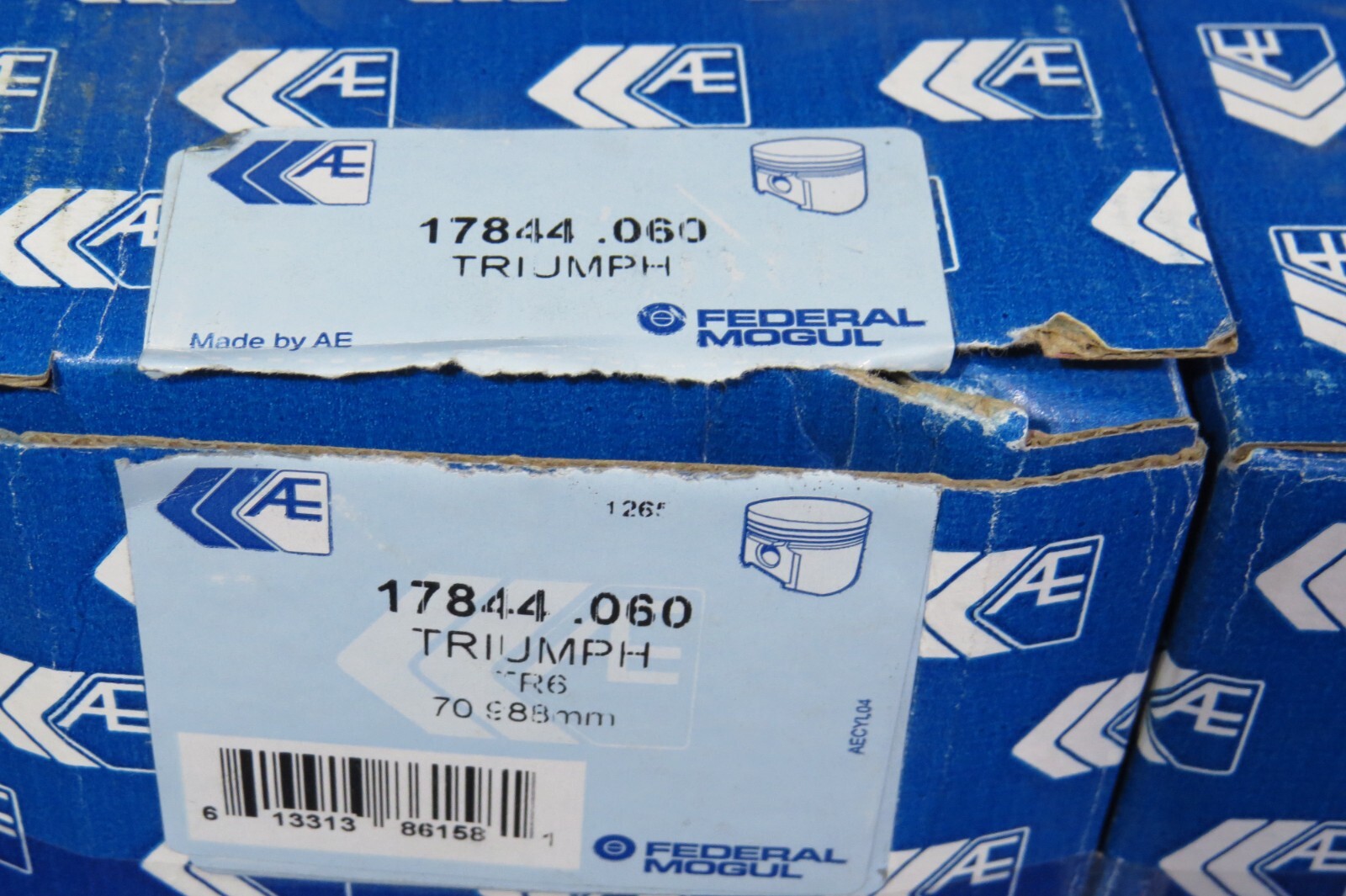 TRIUMPH BONNEVILLE TIGER T120 TR6 GENUINE AE HEPOLITE PISTONS 71MM +0. ...