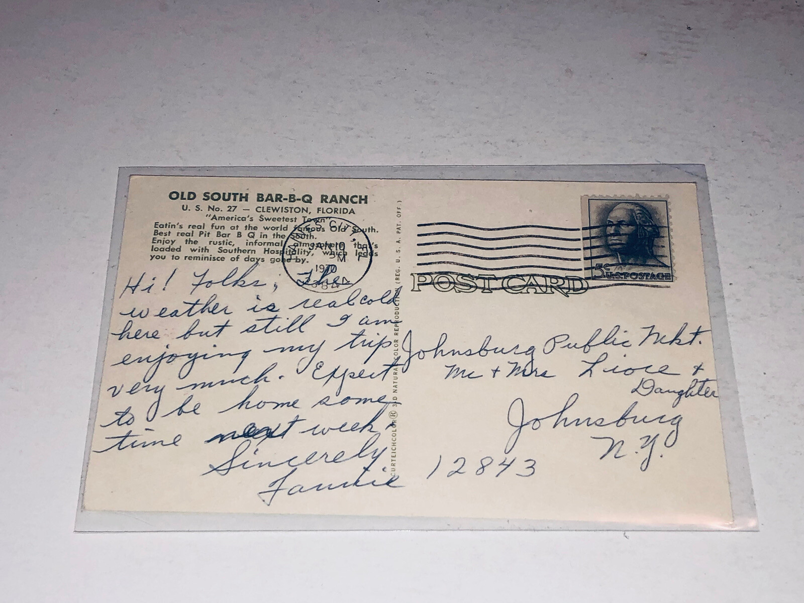 old-south-bar-b-q-ranch-clewiston-florida-1970-postcard-z110-ebay