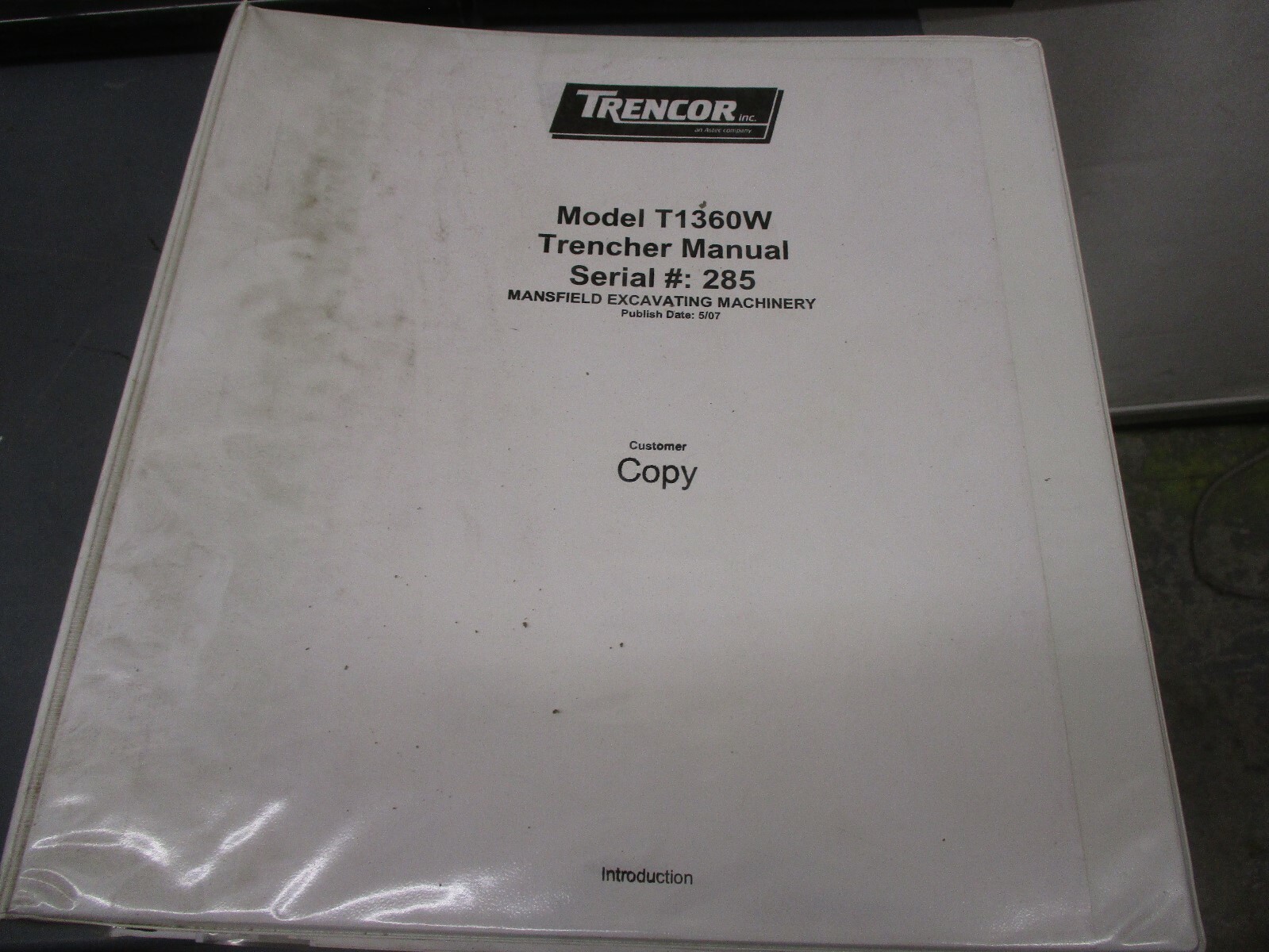 Astec Trencor Model T1360W Trencher Manual | eBay