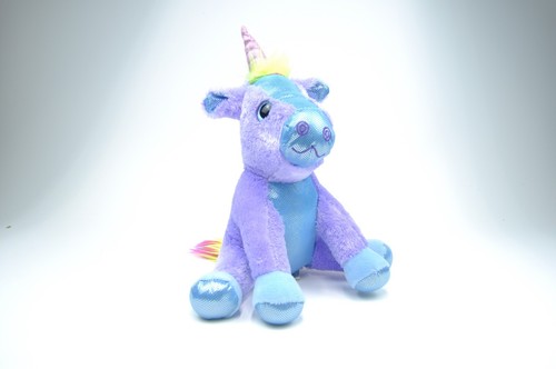 Winkeez Vivi the Unicorn Purple Plush 10" Sparkle Blue Feet Rainbow ...
