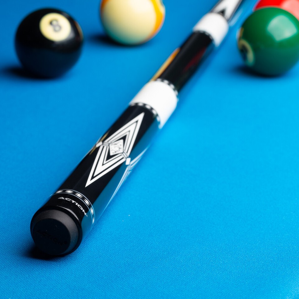Action BW26 Black & White Pool Cue Billiard Stick Billiards Cues | eBay