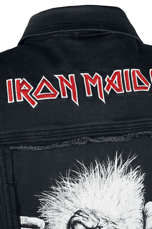 Iron Maiden Vest Jacket Heavy Metal Band Black Sleeveless Denim Jean ...