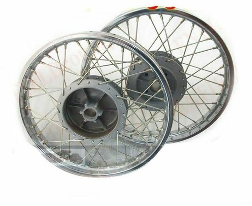 Fits Royal Enfield Bullet 350 500 Complete Pair Steel Wheel Rim Wm2 ...