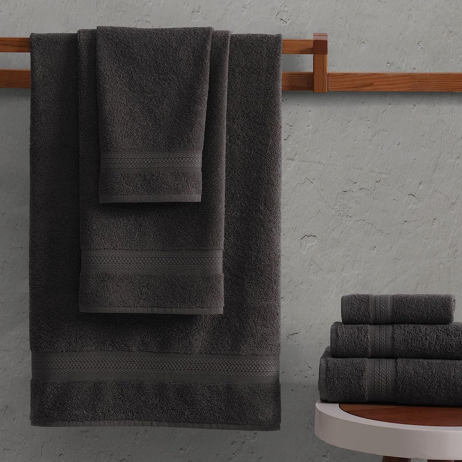 REGAL RUBY, 6 Piece Towel Set, 2 Bath Towels 2 Hand Towels 2 Washcloths ...