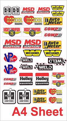 Sticker Custom Vinyl Bumper Muscle Car Brand Drag MSD Hurst Autometer B ...