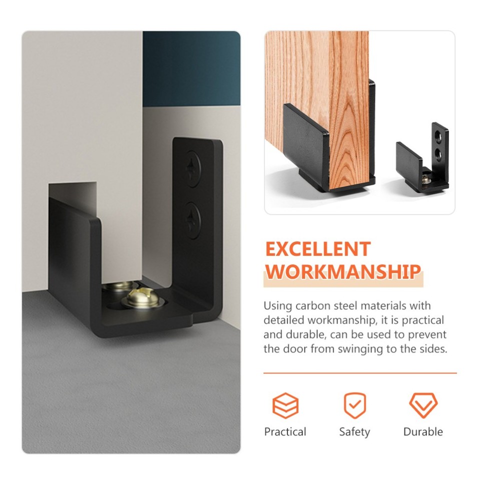 Wall Guide Groove Stopper Barn Door Floor Stoppers Mount Sliding Bottom ...