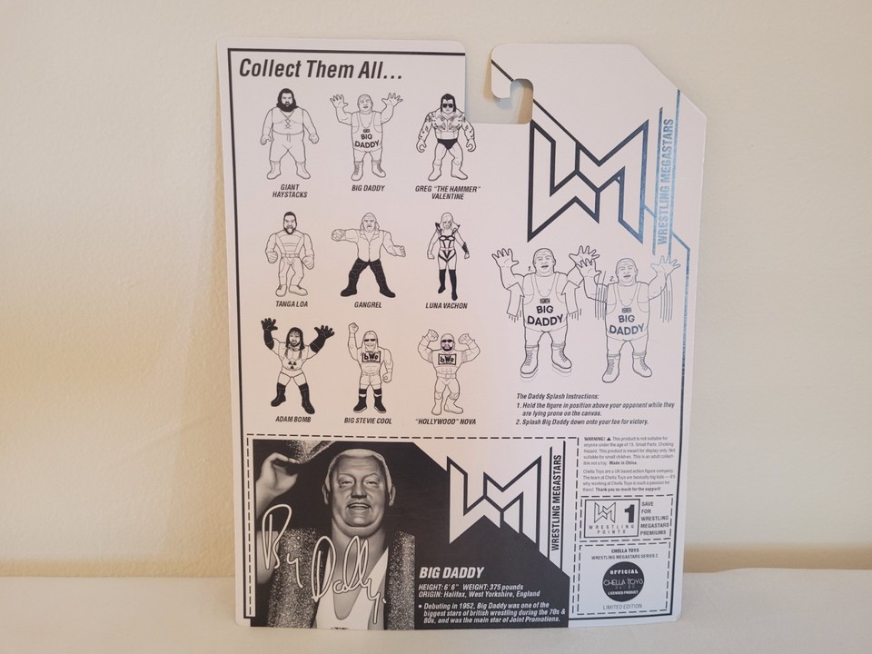 Big Daddy Chella Toys Megastars Retro Series 1 WWE Wrestling Figure WWF ...
