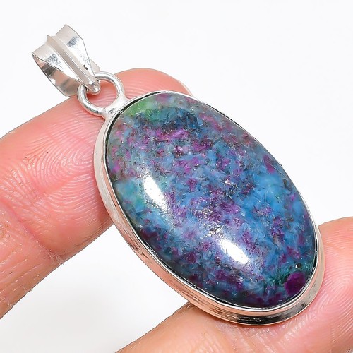Ruby Fuchsite Gemstone Handmade 925 Sterling Silver Jewelry Pendant 2. ...