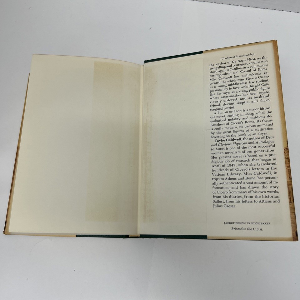 A Pillar of Iron Hardcover by Taylor Caldwell, 1965 Book Club Edition ...