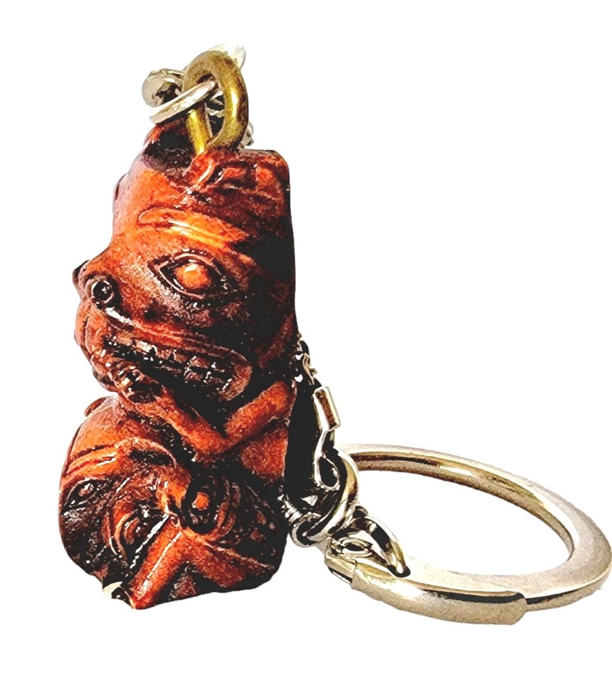 Vintage Beaver Keychain Wooden Sculpted Bucktooth Animal Carving ...