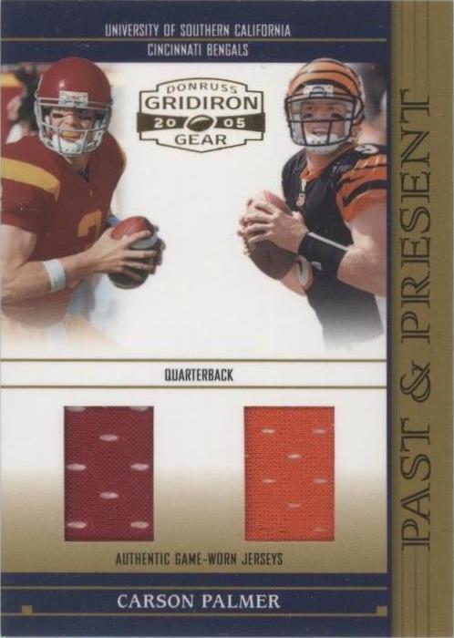 2005 Donruss Gridiron Gear - Past & Present Carson Palmer #PP 3 Double ...