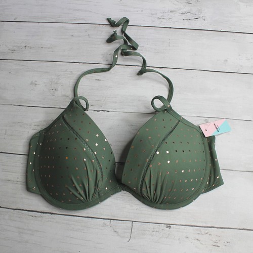 Ardene Swim Women's Bikini Swimsuit Top L Padded Underwire Bra Green | eBay