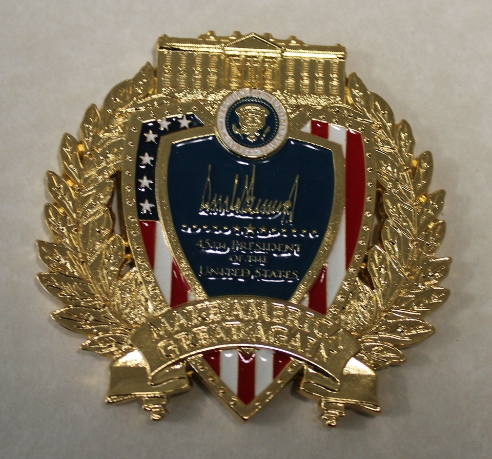 Official President Donald J. Trump Challenge Coin Medallion Extremely ...