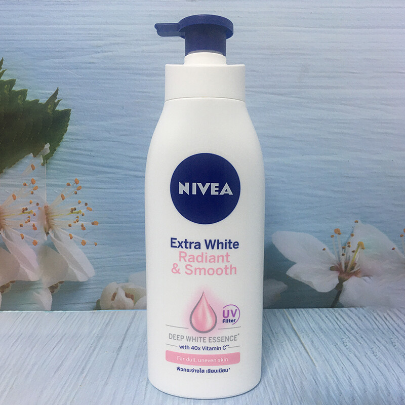 6 x 320ml NIVEA Extra White Radiant & Smooth Body Lotion UV Filter 40x ...