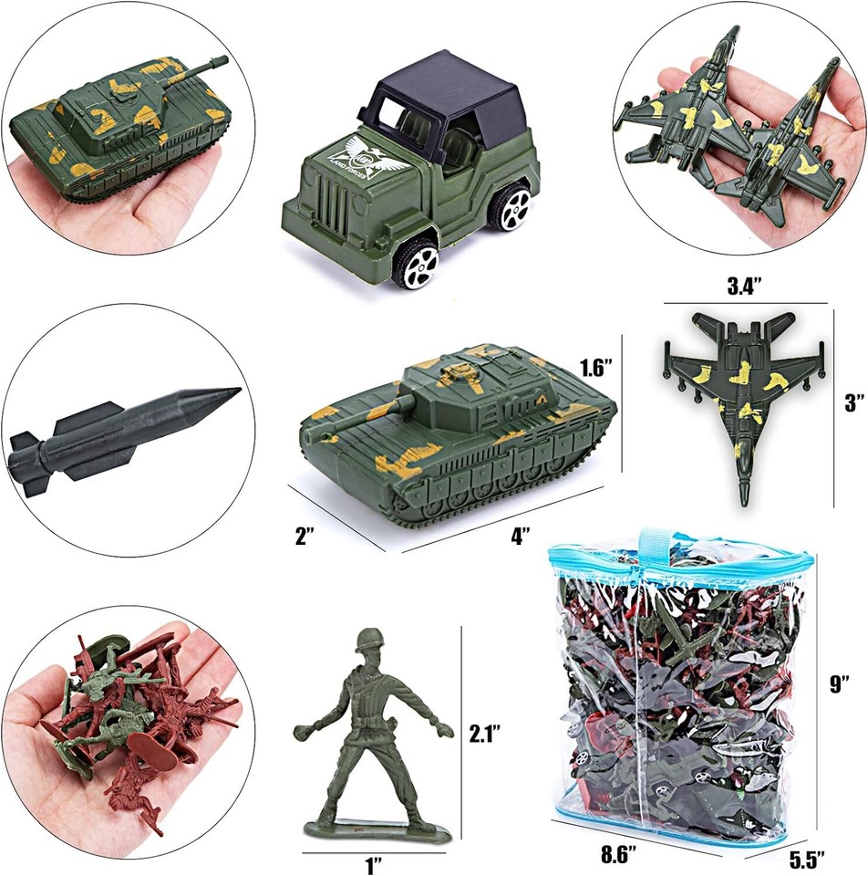 307 PCS Army Men Military Playset, Army Toys Soldier Playset Plastic ...