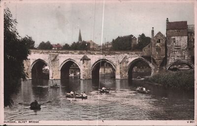 Elvet Bridge, Durham Postcard RPPC - Vintage Scenic View - 1907 | eBay