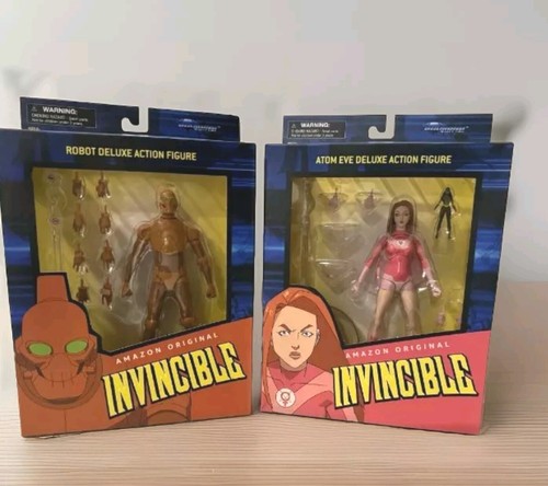 2 Invincible Atom Eve & Robot Deluxe Action Figures Accessories Diamond ...