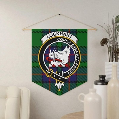 Lockhart Scottish Clan Crest Tartan Corda Serrata Pando Pennant | eBay