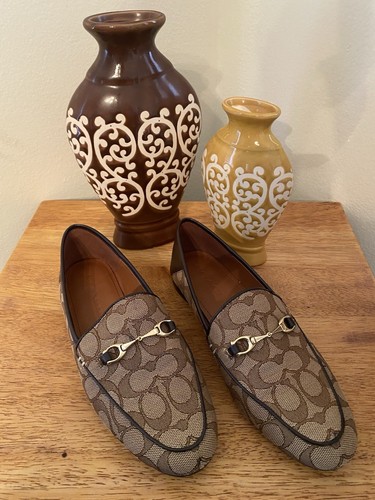 Coach Signature Chain Driver Brown Loafer Size 7.5 | eBay