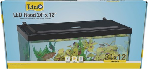 Tetra LED Hood 24 Inches By 12 Inches, Low-Profile Aquarium Hood With ...