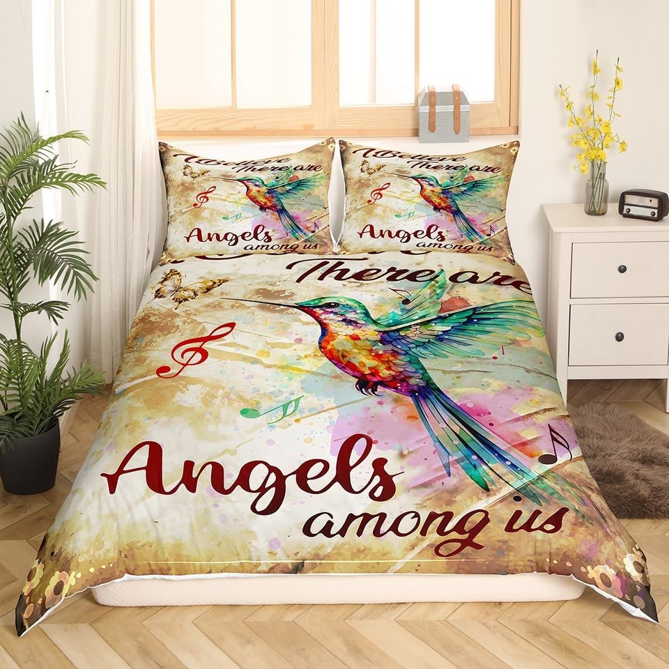 Hummingbird Bedding Set Full Size Kids Tropical Birds Butterfly ...