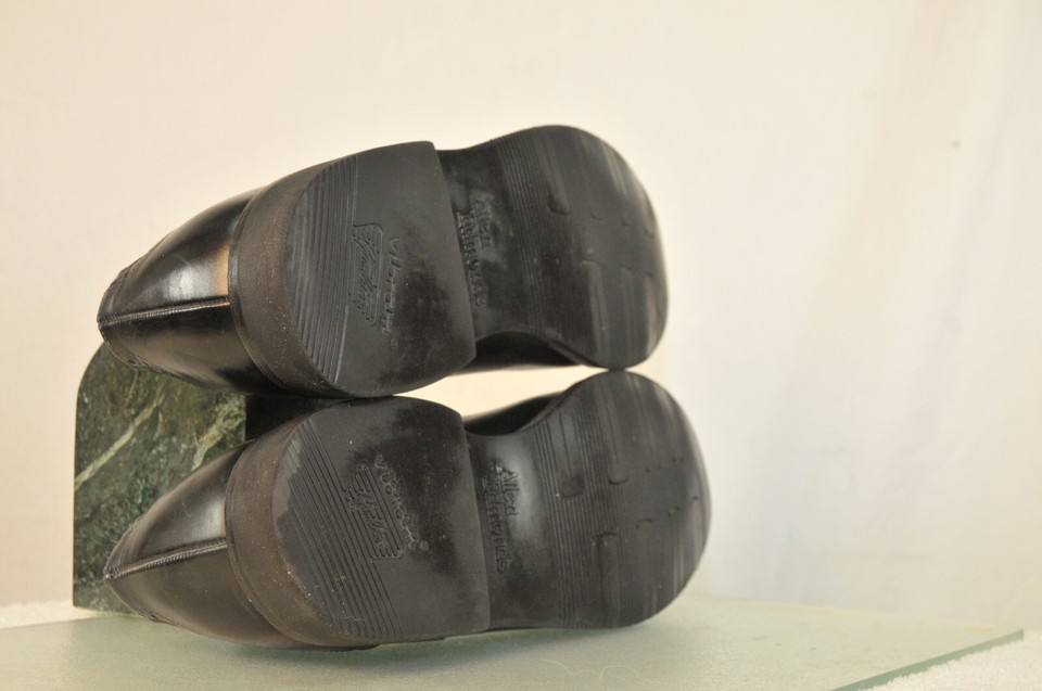 Allen Edmonds Mens 10.5 B Benton Black Leather Cap Toe Oxford Vibram ...