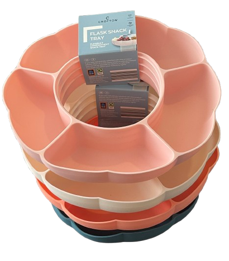 Crofton Snack Tray Silicone Multi-Compartment Pastel Colors Tumbler Fit ...