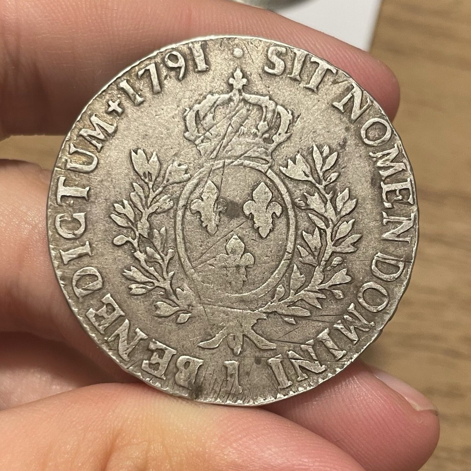 1791-I Louis XVI Ecu Silver Coin - Later Date! | eBay