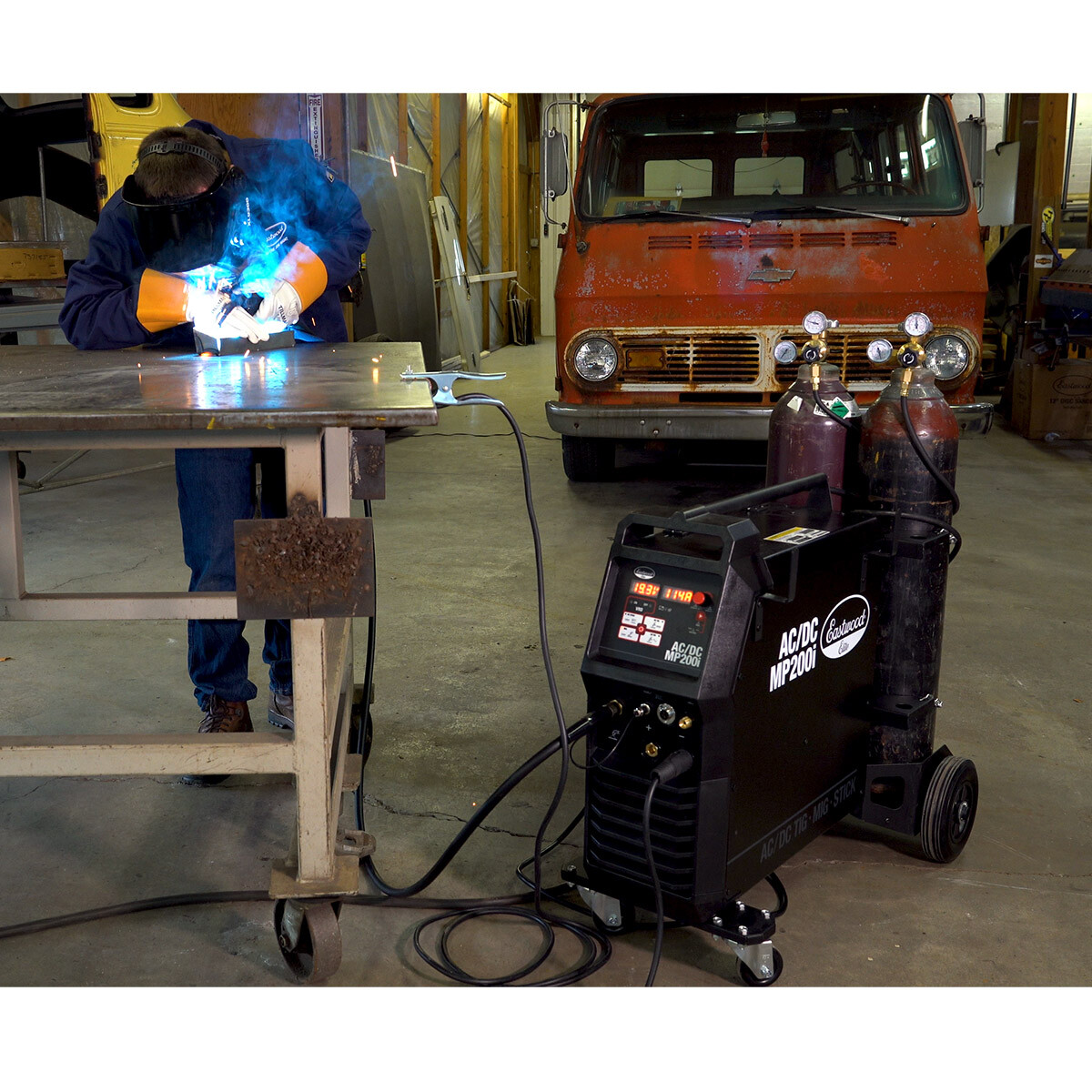 Eastwood Elite 200 Amp Multi-Process AC/DC MP200i Welder TIG MIG Stick ...