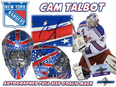CAM TALBOT Signed NEW YORK RANGERS Full Size GOALIE MASK w/COA | eBay