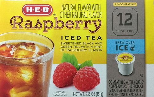 HEB Iced Tea Variety 2 Pack of Raspberry & Peach K Cups 12 Each Total ...