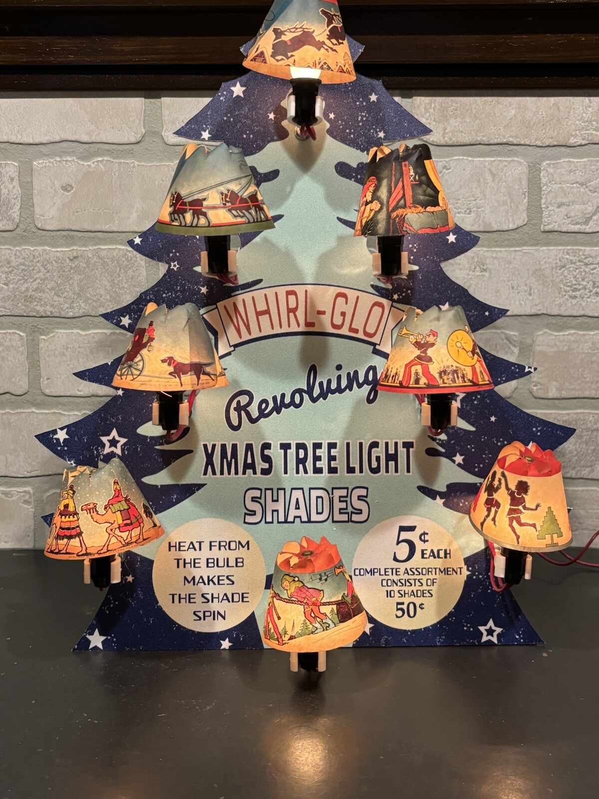 Whirl Glo Spinning Shade Christmas Light Display - Dark Blue | eBay