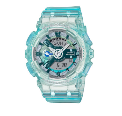 Casio G-Shock Analog Digital Transparent Turquoise Women's Watch ...