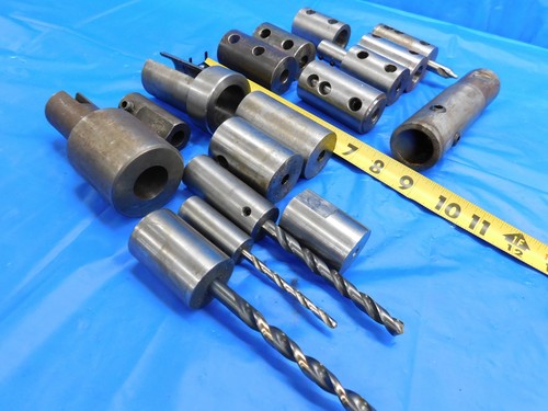 LOT OF LATHE STEEL BUSHINGS FOR LATHE BORING BARS DRILL BITS TOOLING ...