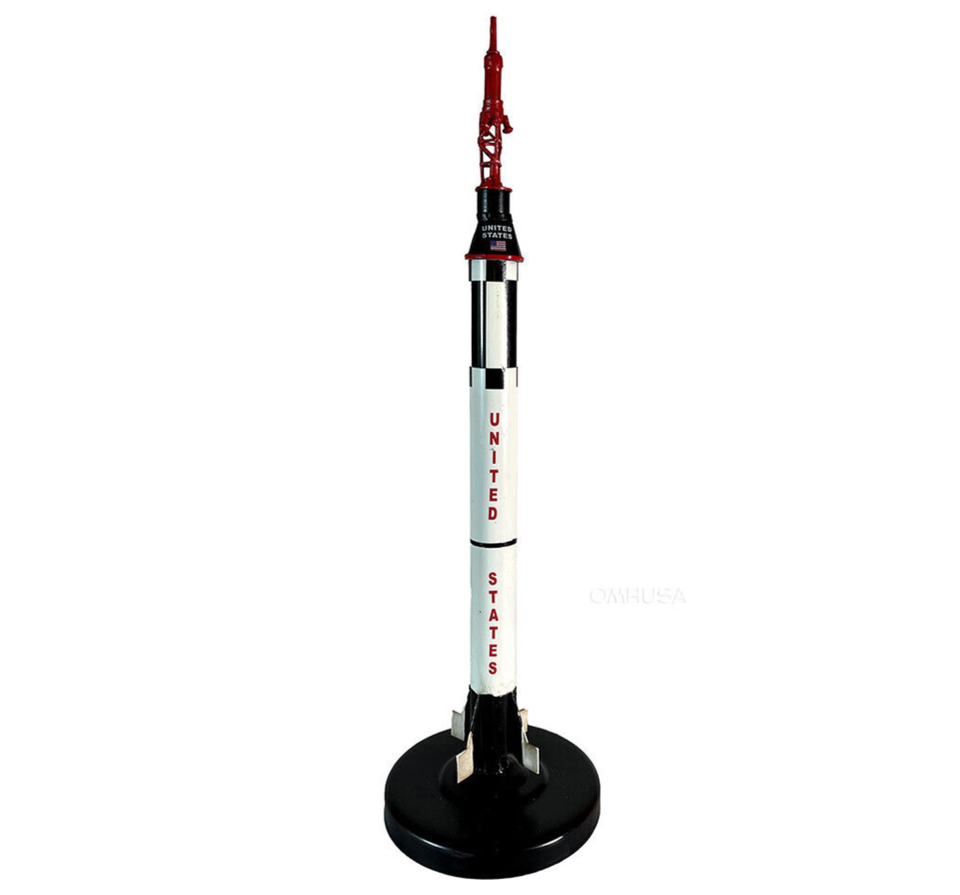 Mercury Redstone Rocket Spacecraft Metal Model 16" NASA Freedom 7 Space ...