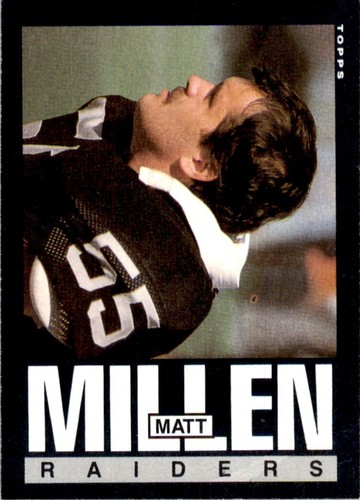 1985 TOPPS MATT MILLEN LOS ANGELES RAIDERS #295 | eBay