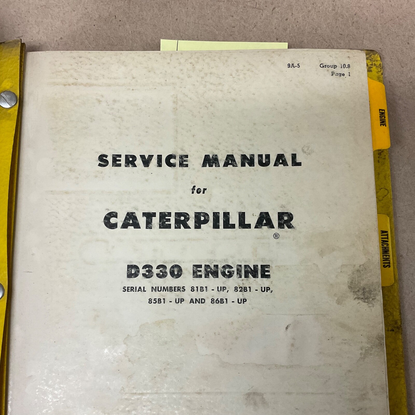 CAT Caterpillar D330 SERVICE SHOP REPAIR MANUAL ENGINE DIESEL GUIDE sn ...