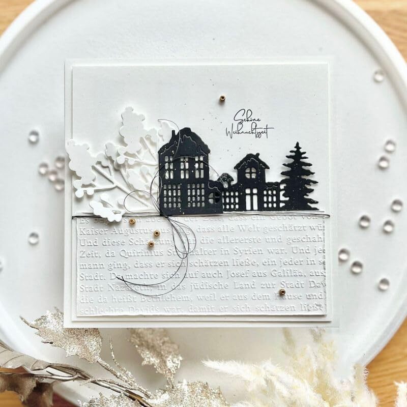 3D Backgrounds Metal Cutting Die for Scrapbooking, New Tenement 5.9 x 1 ...