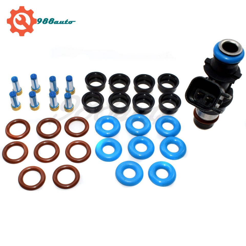 Fuel Injector Rebuild Kit O-rings Filters For V8 Chevy GMC 4.8 5.3 6.0 ...