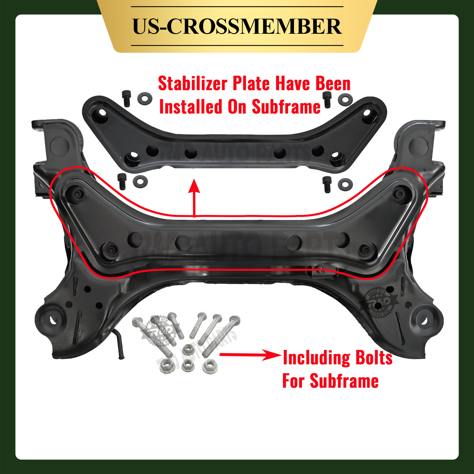 New Front Subframe Axle Beam Suspension W/Bolts for Ford Escape 2009 ...