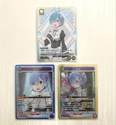 Re:Zero Rem R Parallel Trading Card SR Beautiful Condition Sleeve ...