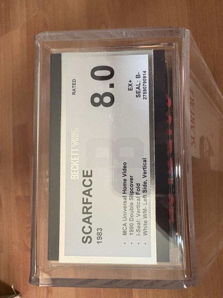 1983 Scarface VHS Movie Sealed New MCA GRADED by Beckett 8.0 - 1990 ...