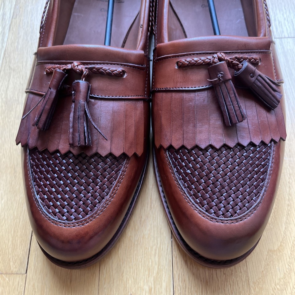 ALLEN EDMONDS Cody 1849 Chili/Weave Leather Tassel Loafers Size 14 D | eBay