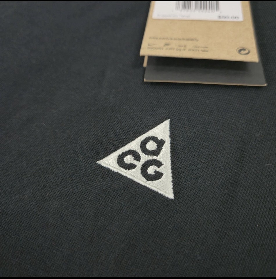 NIKE ACG BIG LOGO SHIRT MENS SIZE SMALL HJ0798-010 BLACK / ORANGE BRAND NEW | eBay