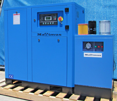2025 Maximus 20 HP 81 CFM Rotary Screw Air Compressor w/92 CFM Air ...