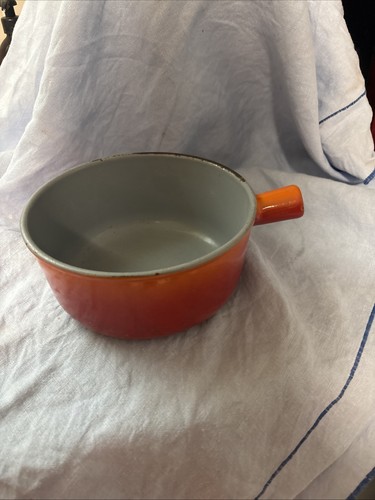 Vintage Descoware Flame Orange Saucepan Cast Iron 80-A 14 C FE Belgium ...