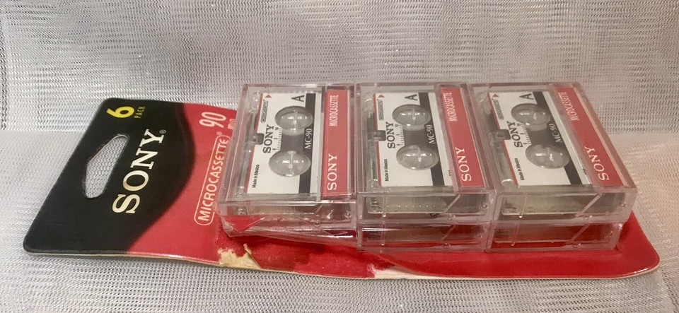 SONY MC90 Microcassette 90 Minutes (5Pack) - NEW “Open Package” 5 ...