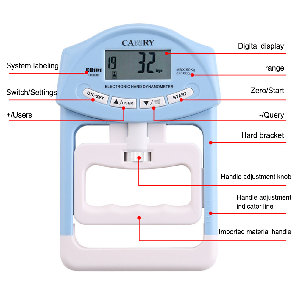 Digital Hand Grip Portable Wrist Gripper for Gym Fitness Training ...