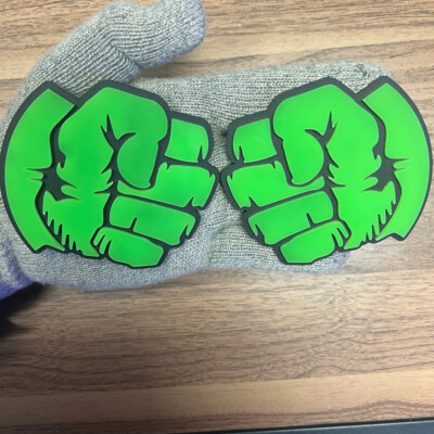 Hulk Badges Emblem Green , (2) BADGES, Fist Fender Angry Agressive | eBay